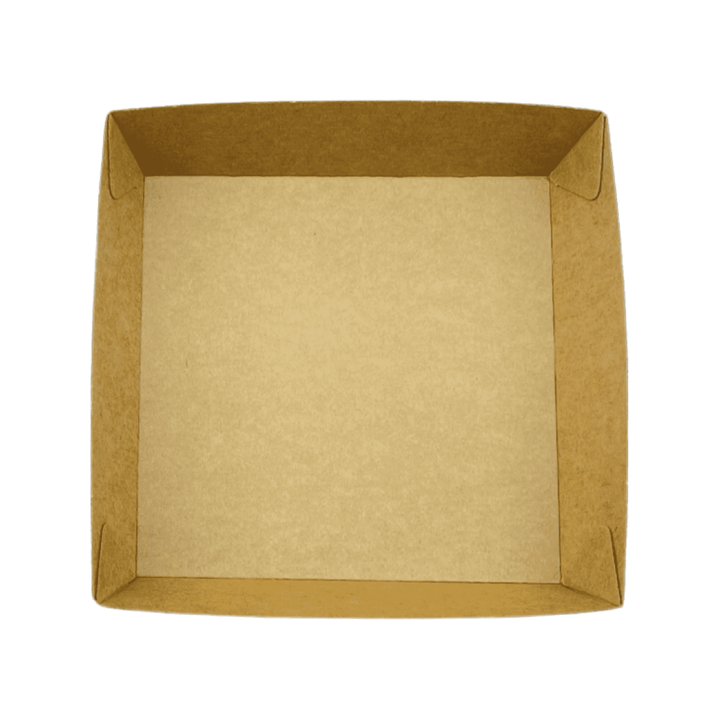 CL-PA89321 Kraft Open Tray 2 178x178x45mm 250/CTN - Hospitality Lab